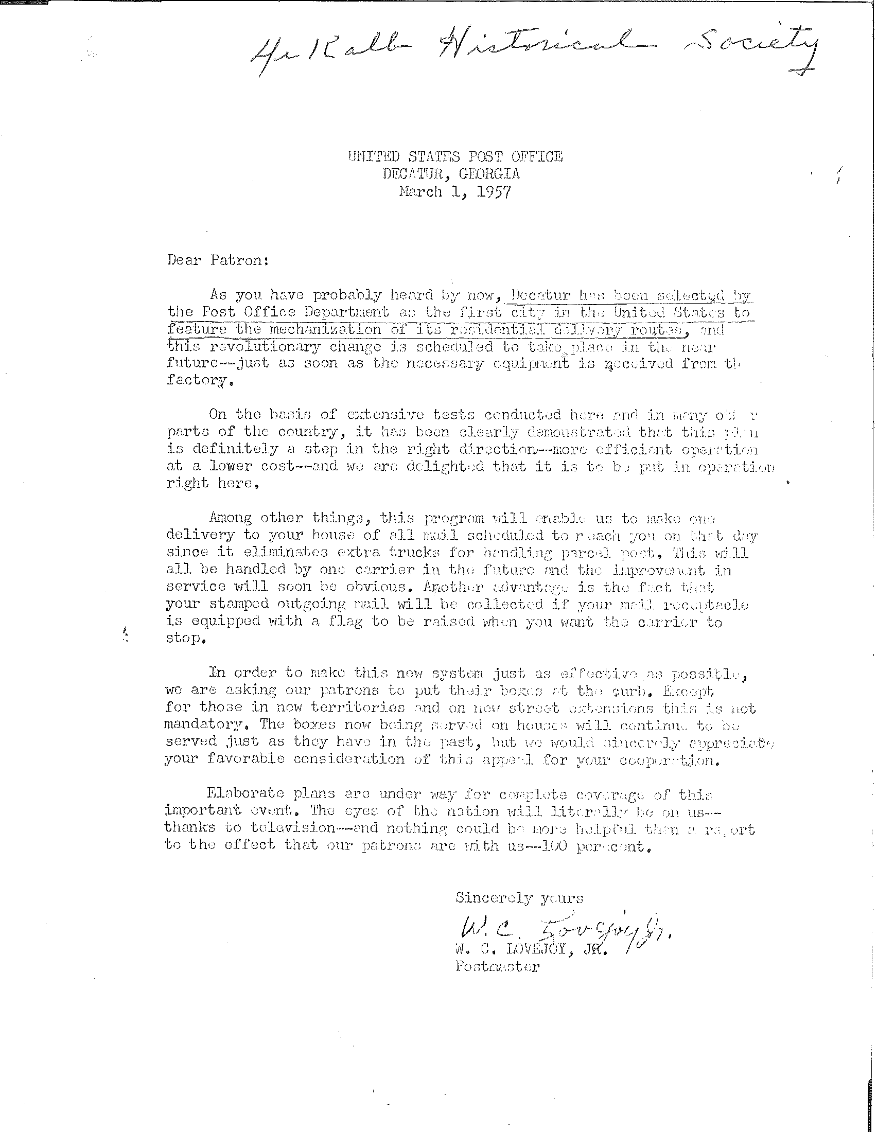 Mailbox Drama and the Decatur Post Office - DeKalb History Center