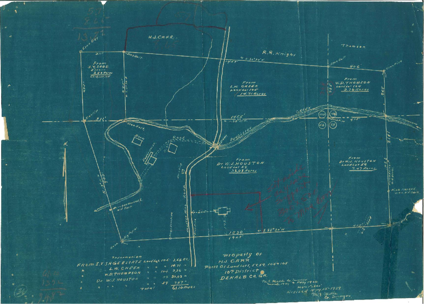 Houston Mill House, built by H.J. Carr - DeKalb History Center