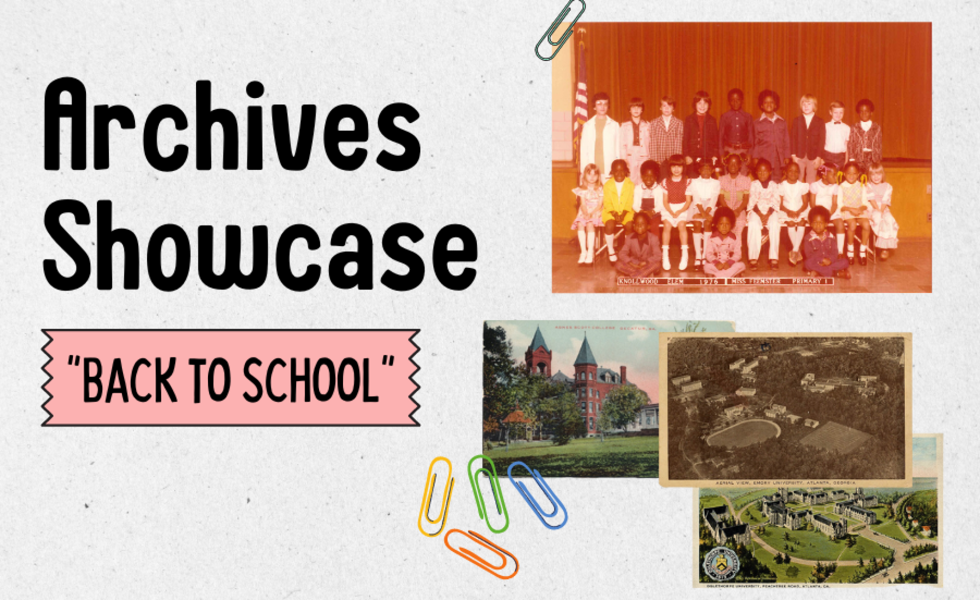 Archives Showcase: Back to School | - DeKalb History Center